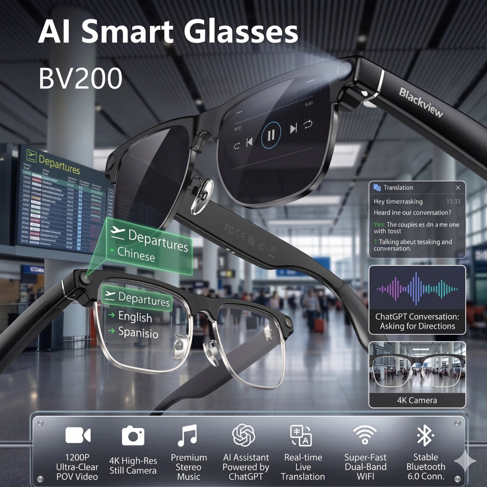 Blackview BV200 GPT Sunglasses