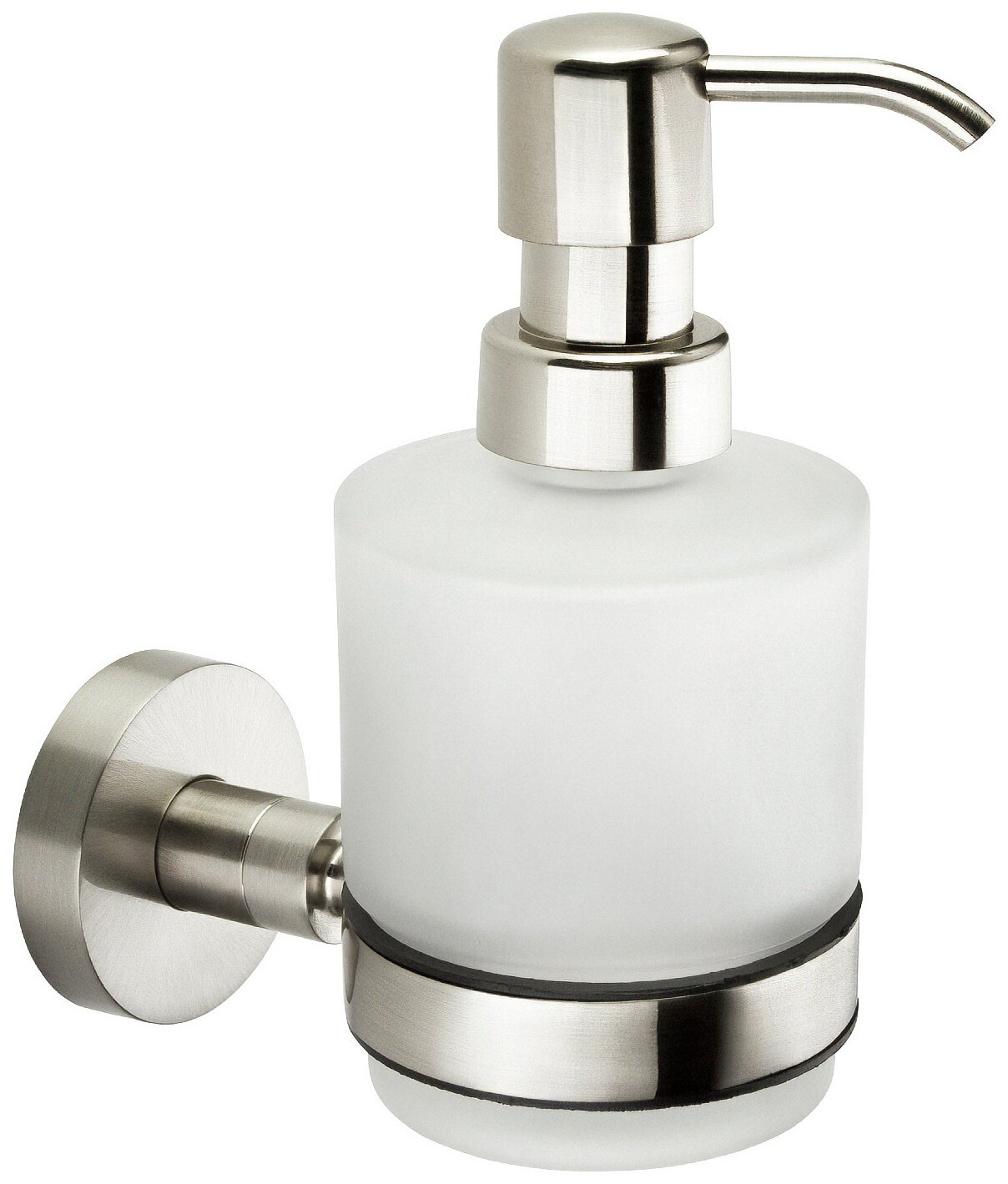 Дозатор для жидкого мыла Fixsen Silver FX-52012 подвесной стекло цвет сатин