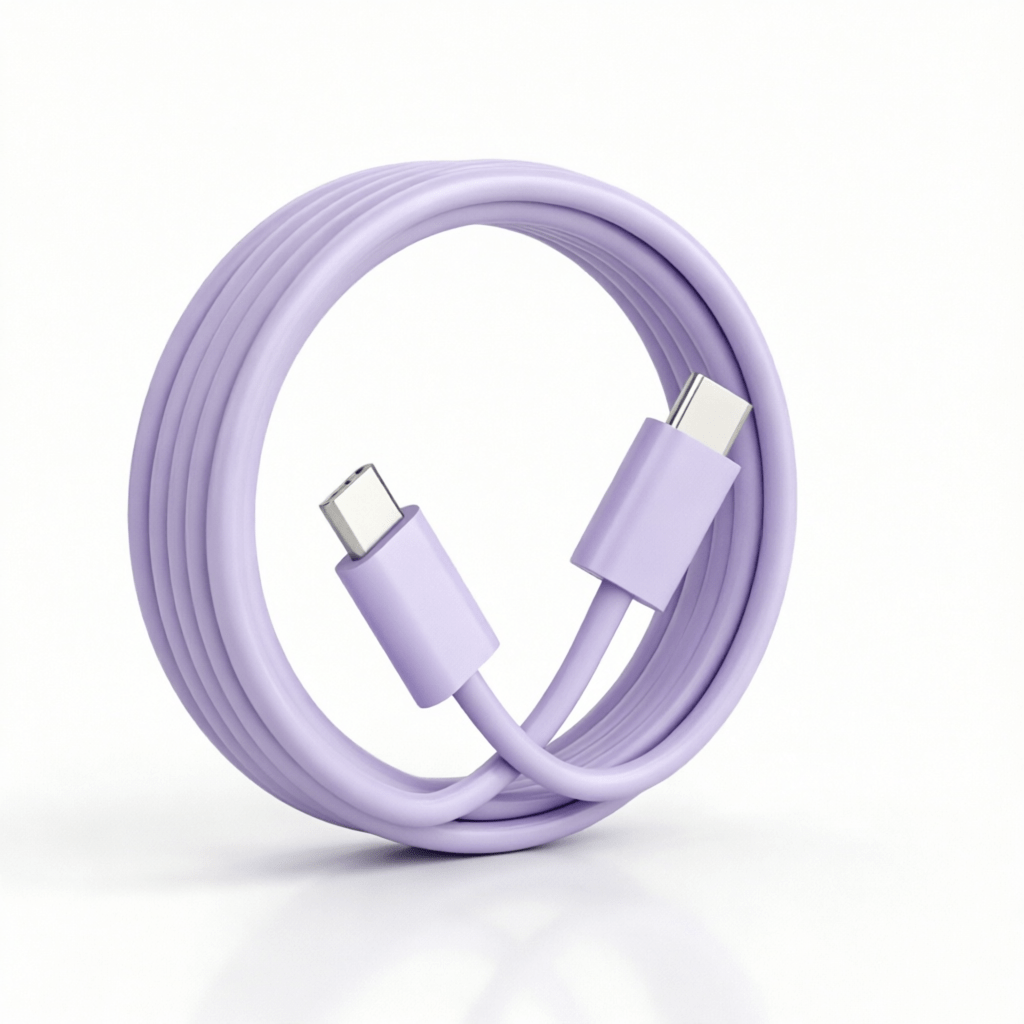 Кабель USB Type-C на Type-C, 60W, 6 футов, светло-фиолетовый
