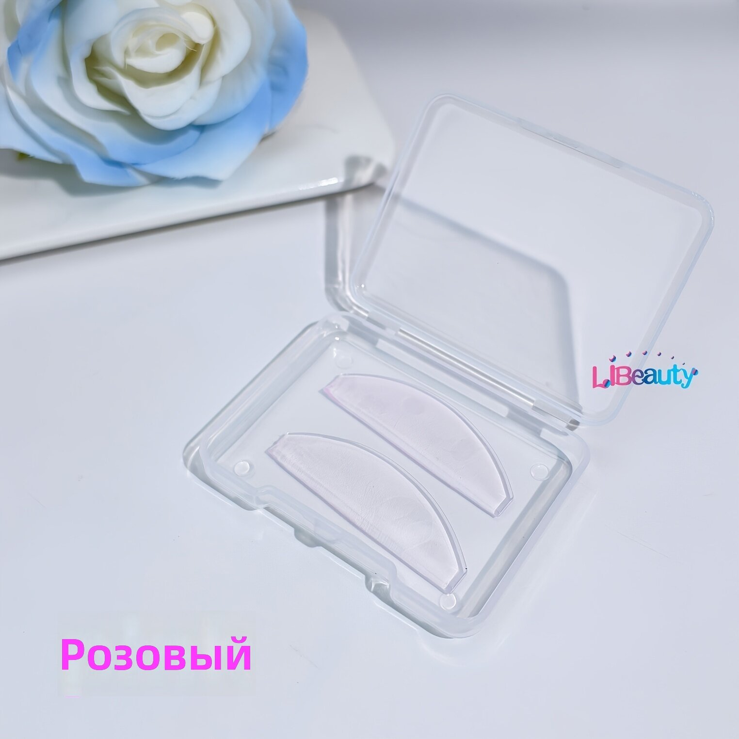 Подушечки для лифтинга и наращивания ресниц самоклеящиеся ультратонкие мягкие многоразовые после промывания косметические патчи для глаз 1 пара розовые