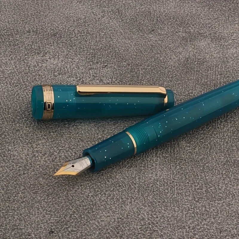 Перьевая ручка Jinhao 82 прозрачная павлиний синий EF/F/M/BEND M