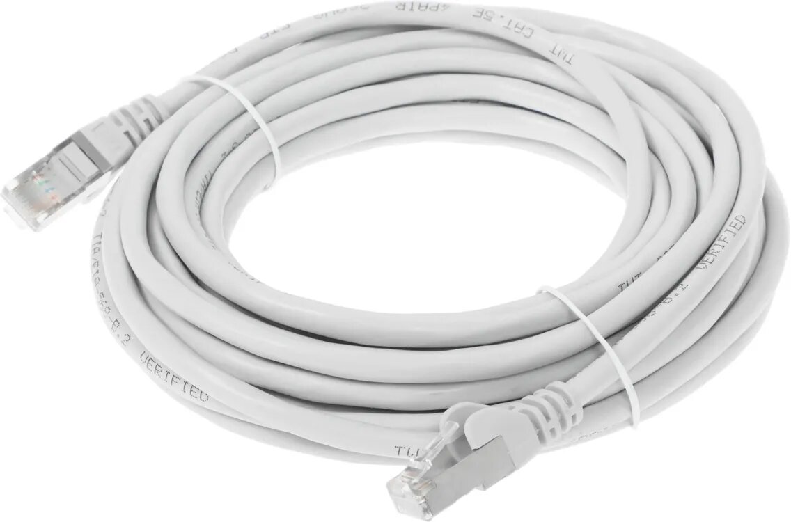 Патч-корд LanMaster вилка RJ-45, вилка RJ-45, кат.5E, ПВХ, 7м, серый