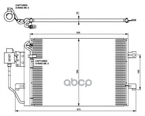 Радиатор кондиционера с осушителем MERCEDES A140 (W168) 97- Easy Fit NRF арт. 35309