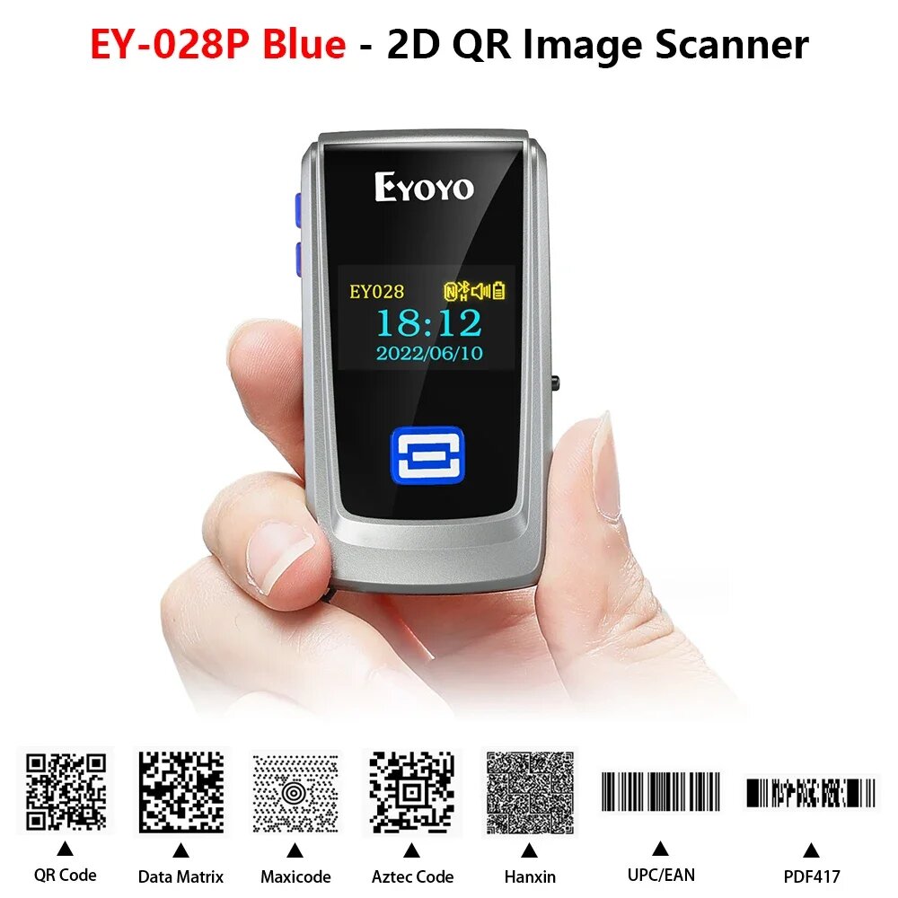 Eyoyo EY-028P Blue 2D QR сканер штрих-кодов