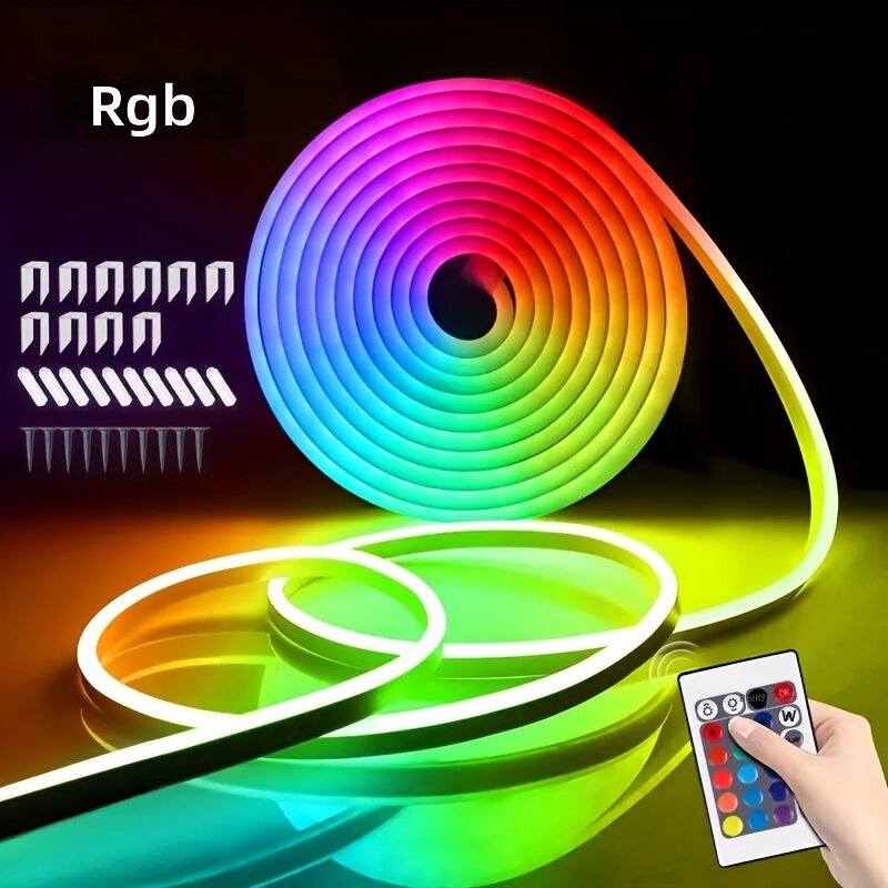 Светодиодная лента RGB 1 м с пультом ДУ на 24 кнопки, питание от USB, защита IP65, регулировка яркости и смены цветов