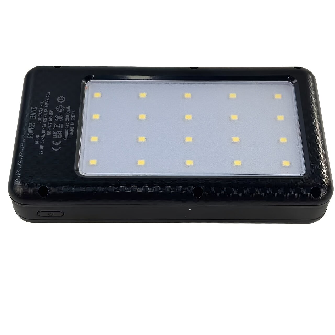 Кейс-корпус для сборки пауэрбанка на 6 элементов 18650 с разъемами USB и Type-C и встроенным фонариком, без аккумуляторов