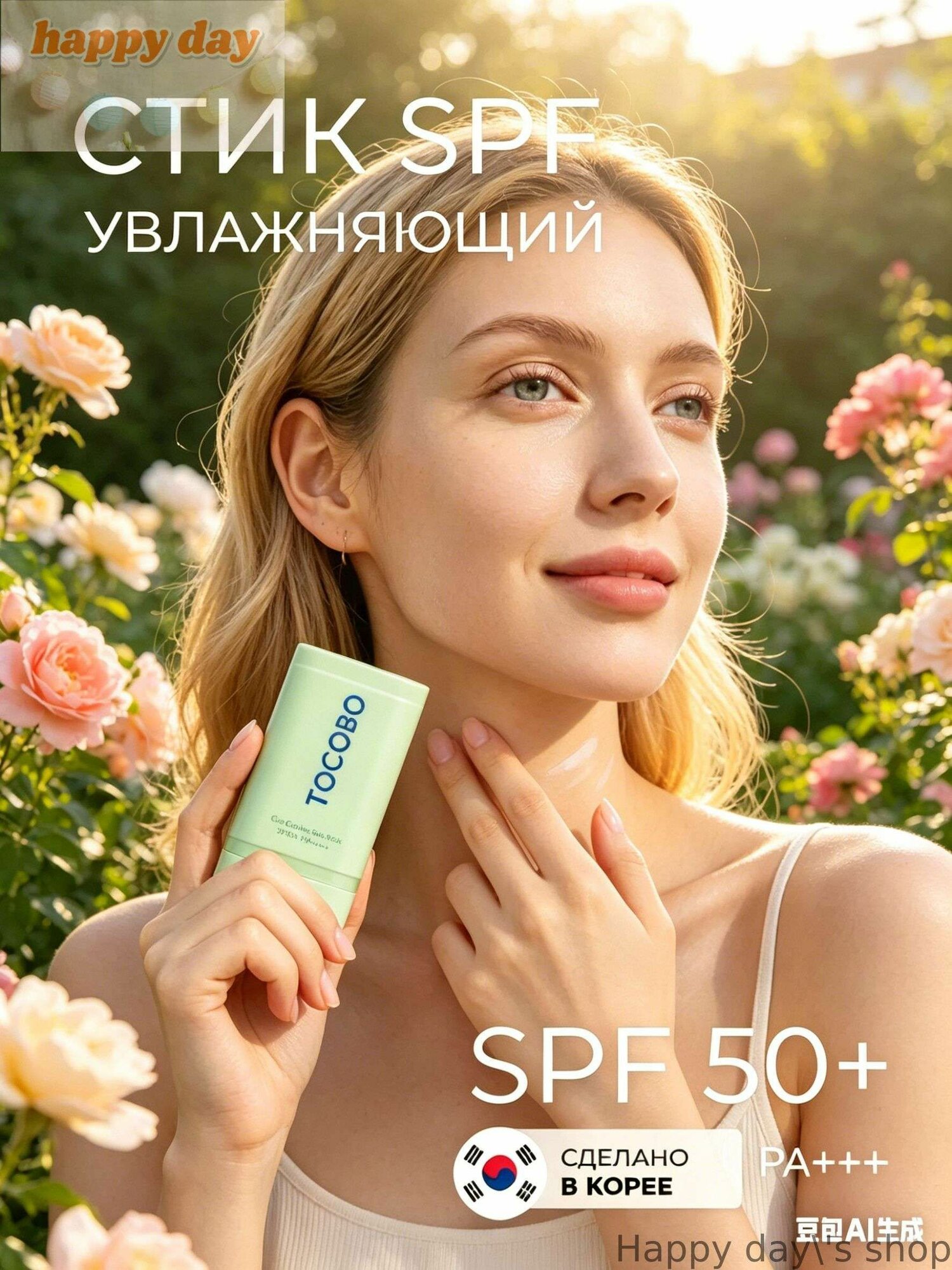 Стик для лица TOCOBO CICA солнцезащитный с экстрактом центеллы и охлаждающим эффектом SPF50+ 18 гр