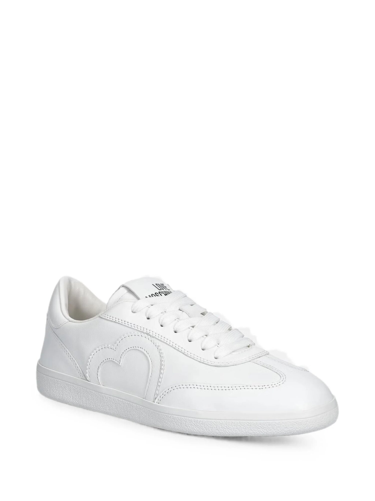 Кроссовки LOVE MOSCHINO Heart-patch sneakers, размер 36, бежевый/белый — фото 1