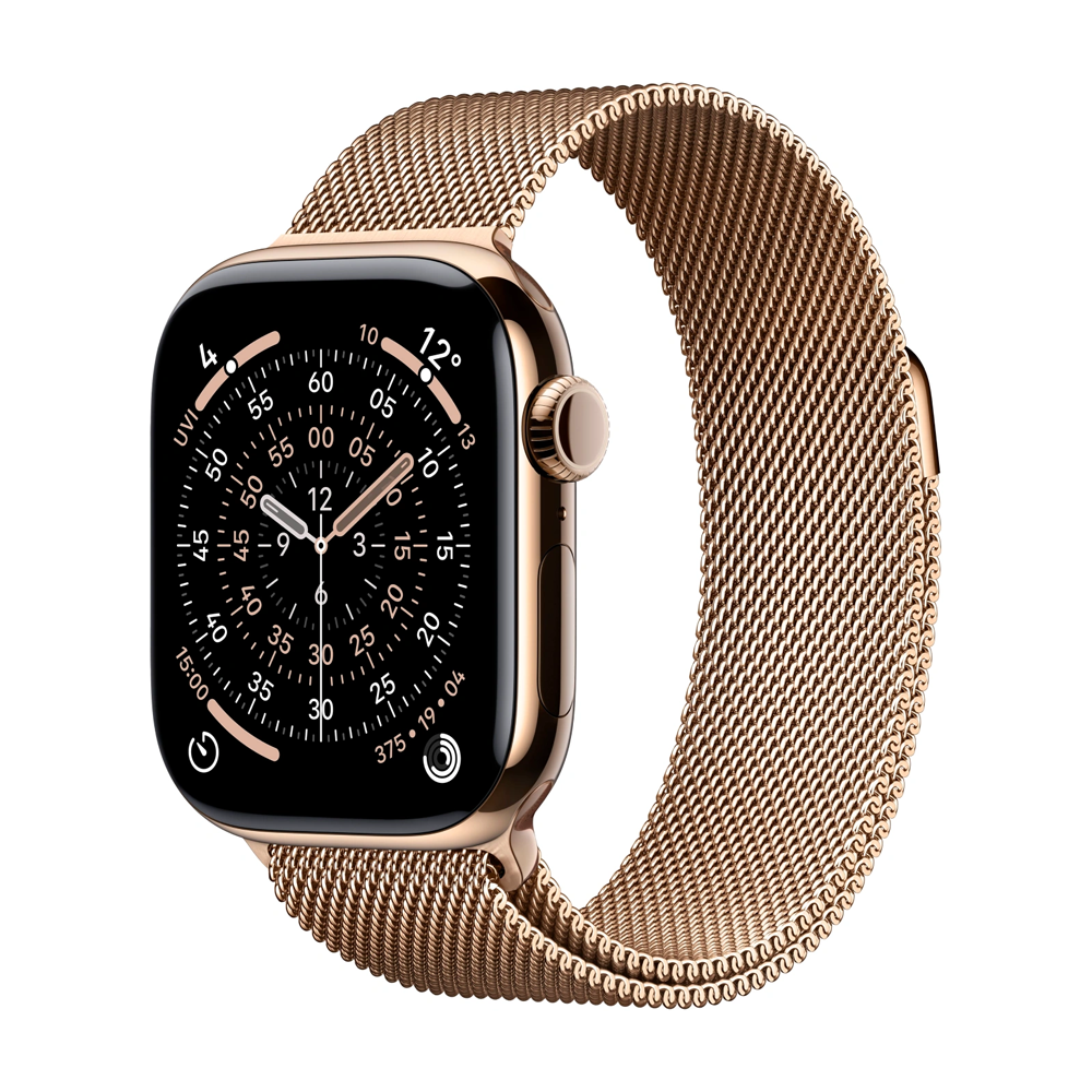 Умные часы Apple Watch Series 11 46mm Gold Titanium Case with Gold Milanese Loop M/L, Cellular