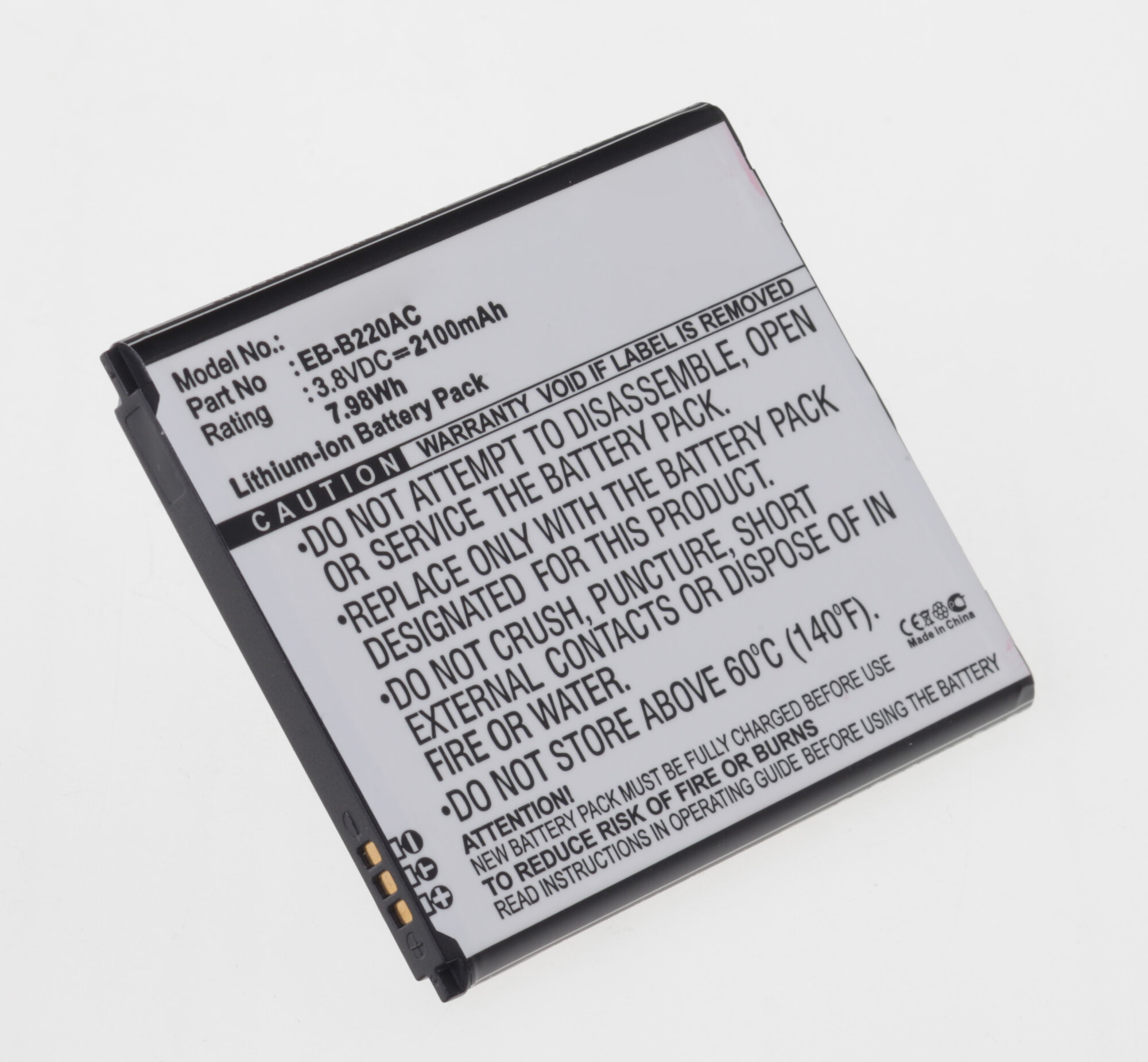 Аккумуляторная батарея iBatt 2100mAh для Samsung EB-B220AC, EB665468LU, Galaxy Grand 2, SM-G7102, Galaxy Grand 2 Duos