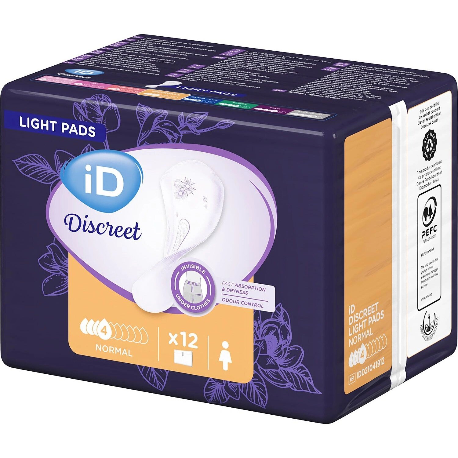 ID Прокладки урологические iD Light Discreet Normal (12 штук в упаковке)
