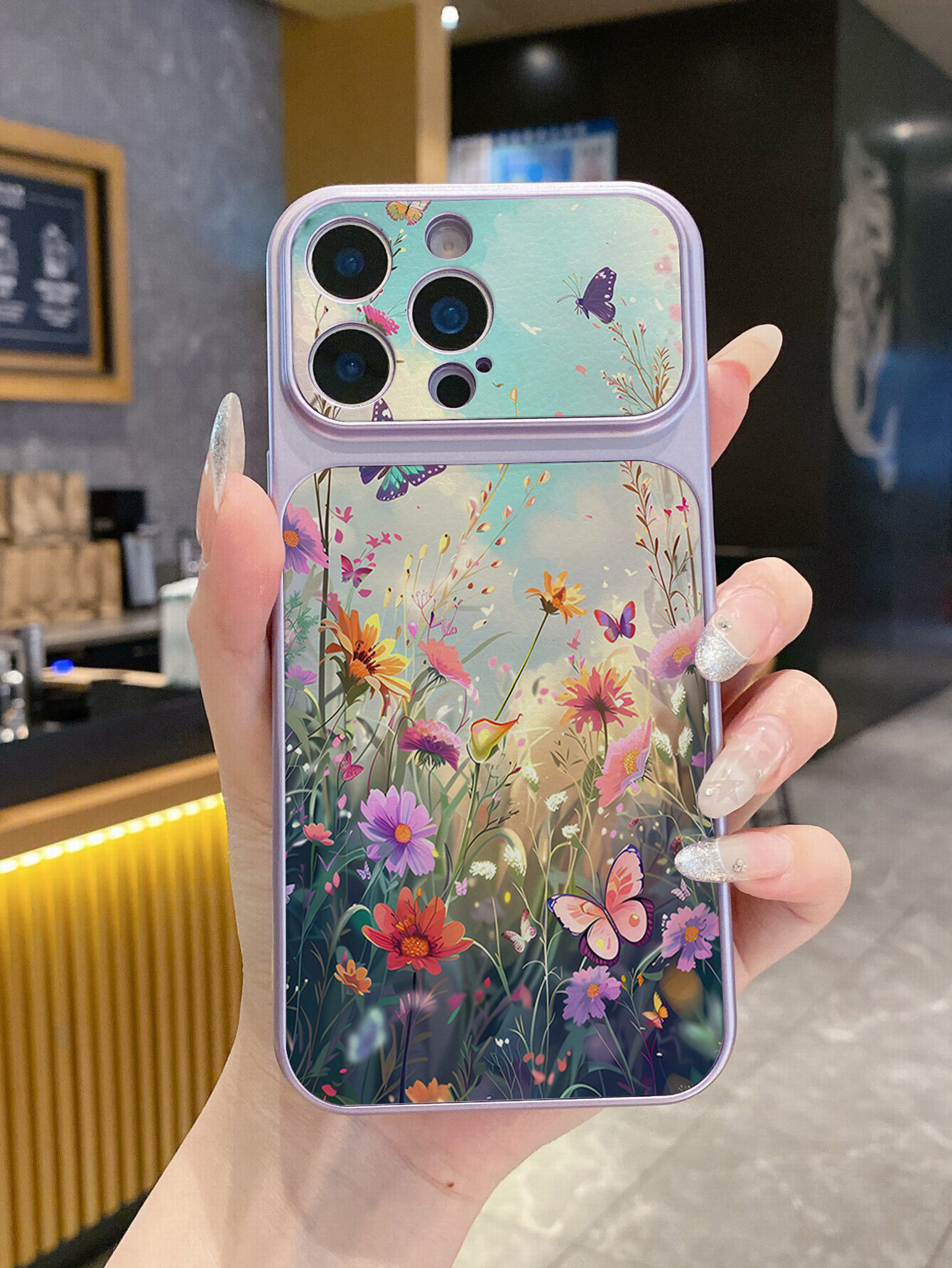 Чехол для iPhone 12 Pro(айфон 12 Про) из двух частей из искусственной кожи, красивый горный цветок, мягкая обложка