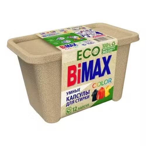 Капсулы BiMax Eco Color для стирки цветных вещей 12 шт 156 г