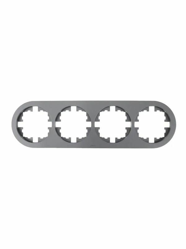 Рамка 4-м OSEN горизонт. круглая сер. матов. LEZARD 744-7400-149