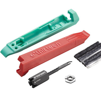 Монтажки с ремкомплектом E Thirteen Tire Lever Plug Kit Red/Seafoam (TR1UNA-128)