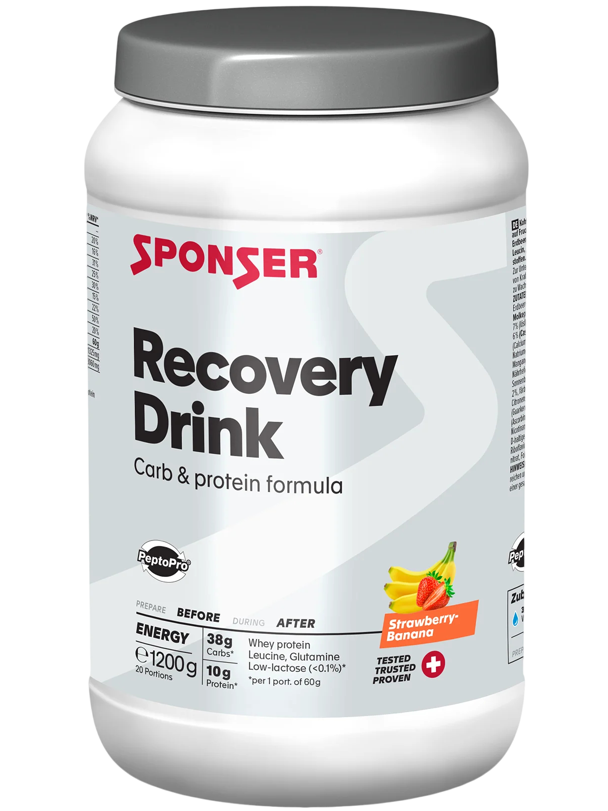 Восстановление SPONSER RECOVERY DRINK 1200 г, Клубника-банан