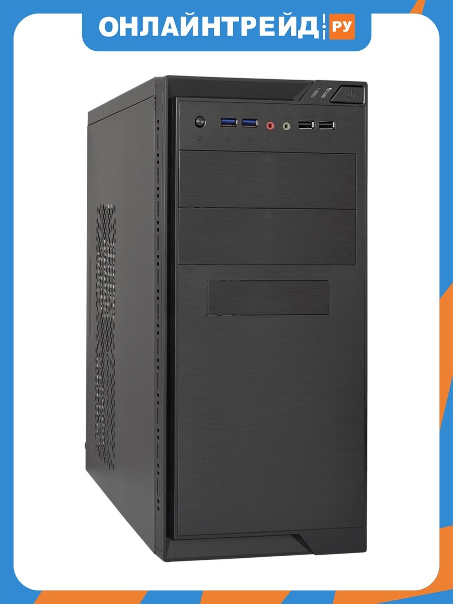 Корпус Minitower Exegate MA-372UX-UNS500 (mATX, БП UNS500 с вент. 12см, 2*USB+2*USB3.0, аудио, черный)