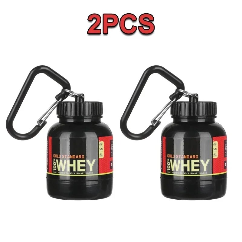 Мини-контейнер для протеина 100 мл ABS Black 2PCS