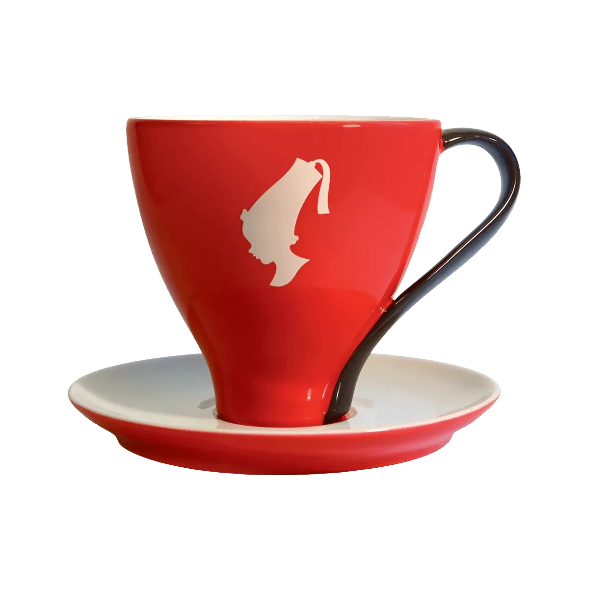 Чашка керамическая с блюдцем Julius Meinl Джамбо, красная, 225 миллилитров