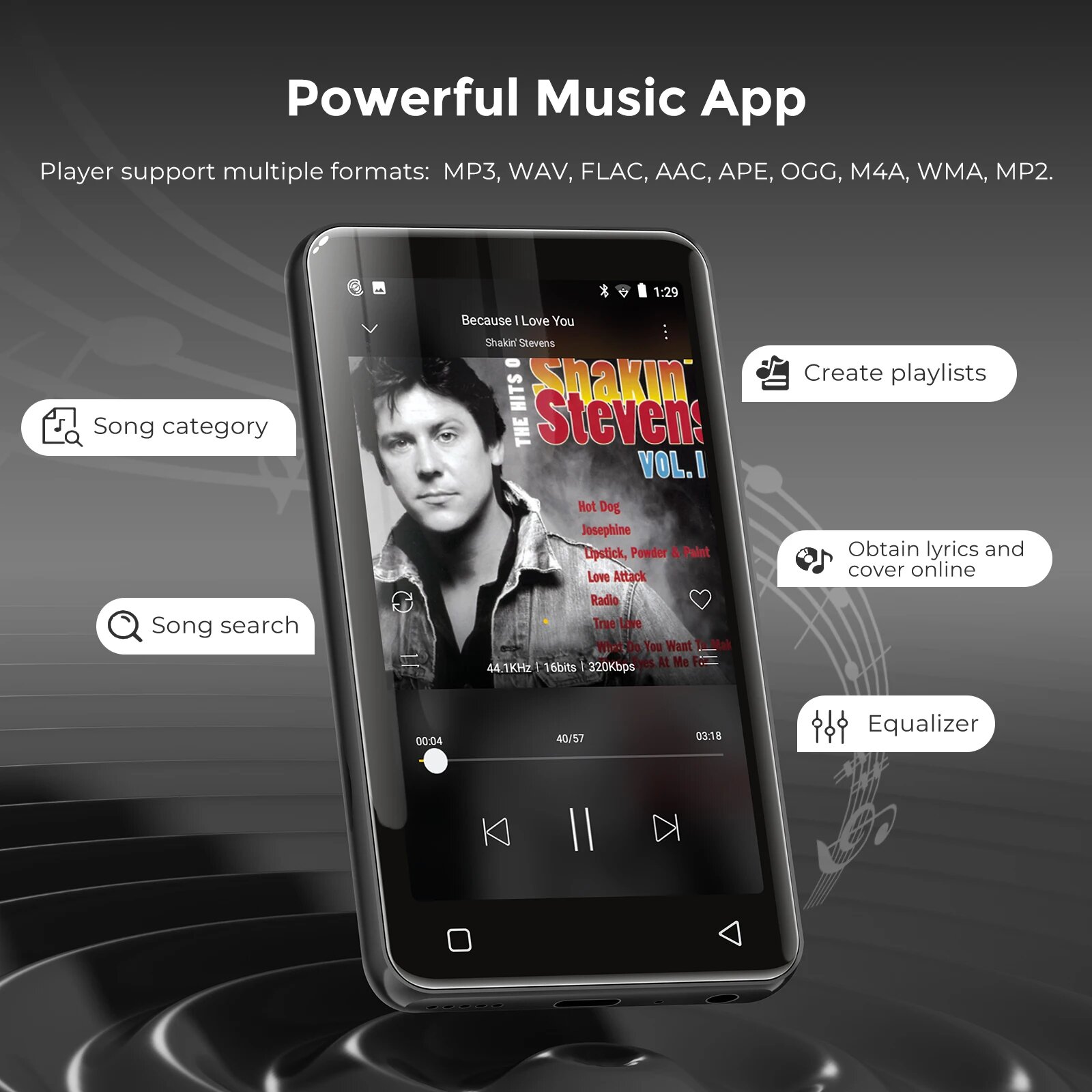 Android MP3-плеер 2025 Black — фото 1