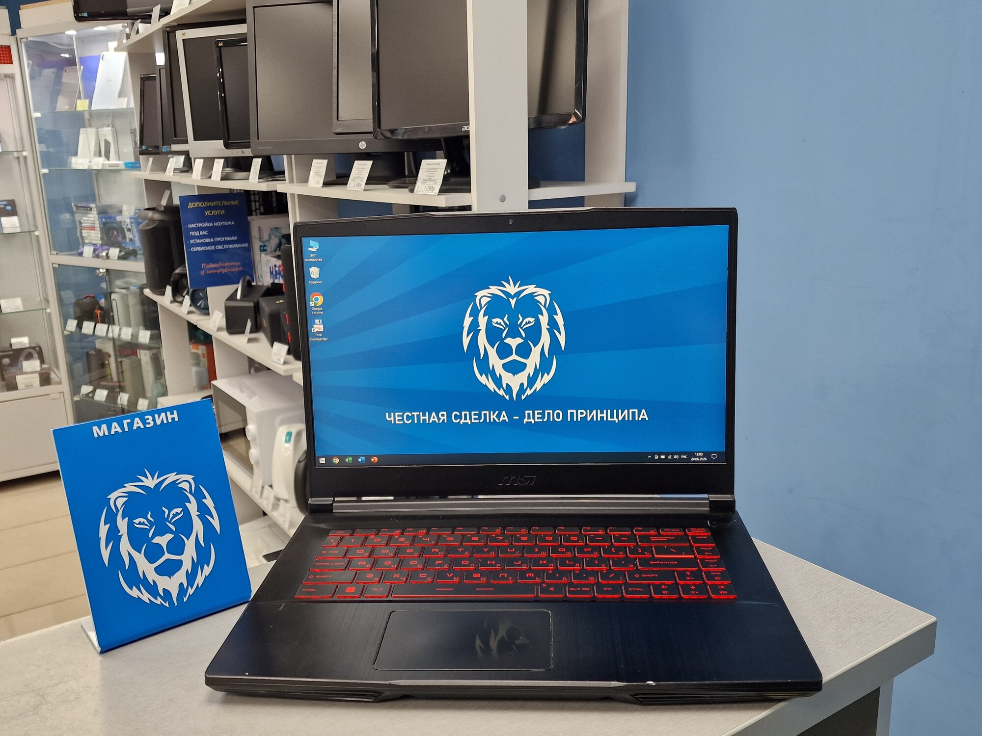Ноутбук игровой MSI Thin GF63 15.6" Full-HD 144Гц, i5-11400H, RAM 16ГБ, RTX 3050Ti , 512ГБ SSD, Windows 11
