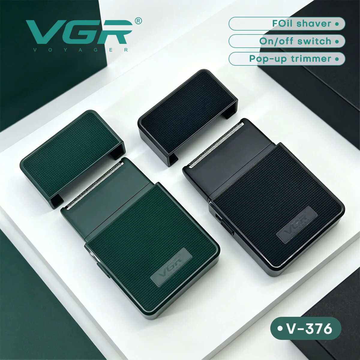 VGR V-376 Триммер для бороды black with box — фото 1