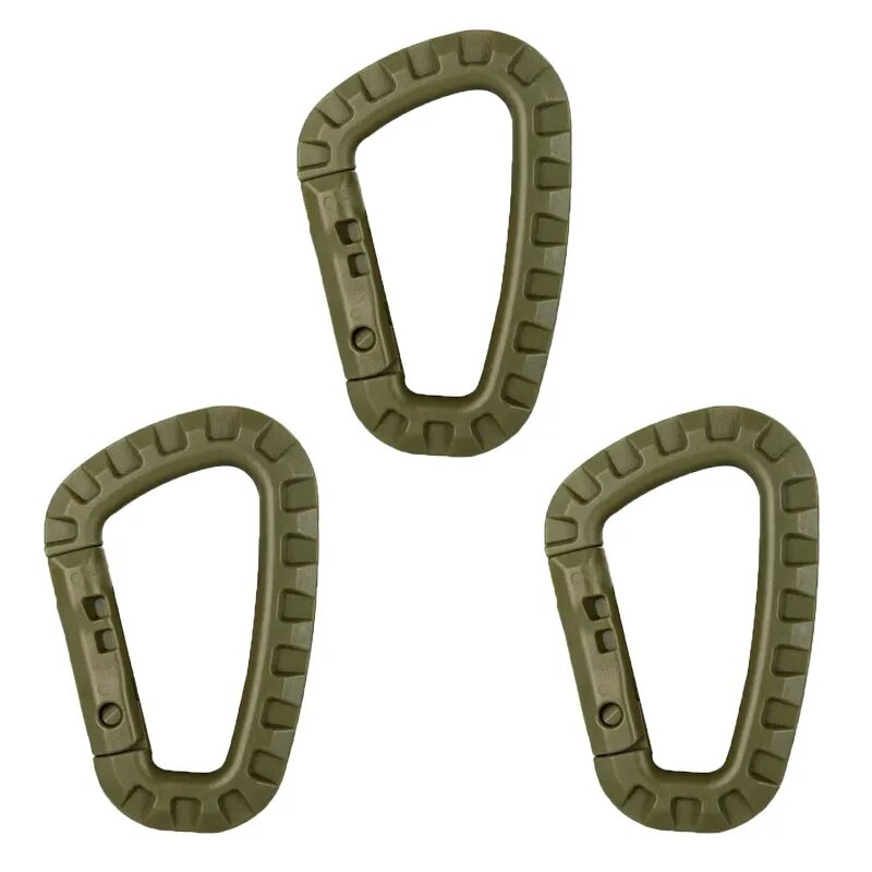 Тактические карабины D-образной формы 1-5 шт. Бежевый, 3pcs green
