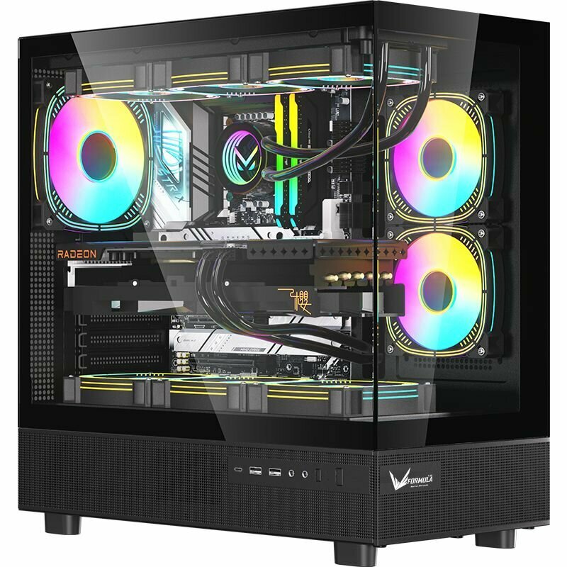 Корпус компьютерный Formula CRYSTAL Z8 B Mini Tower чёрный