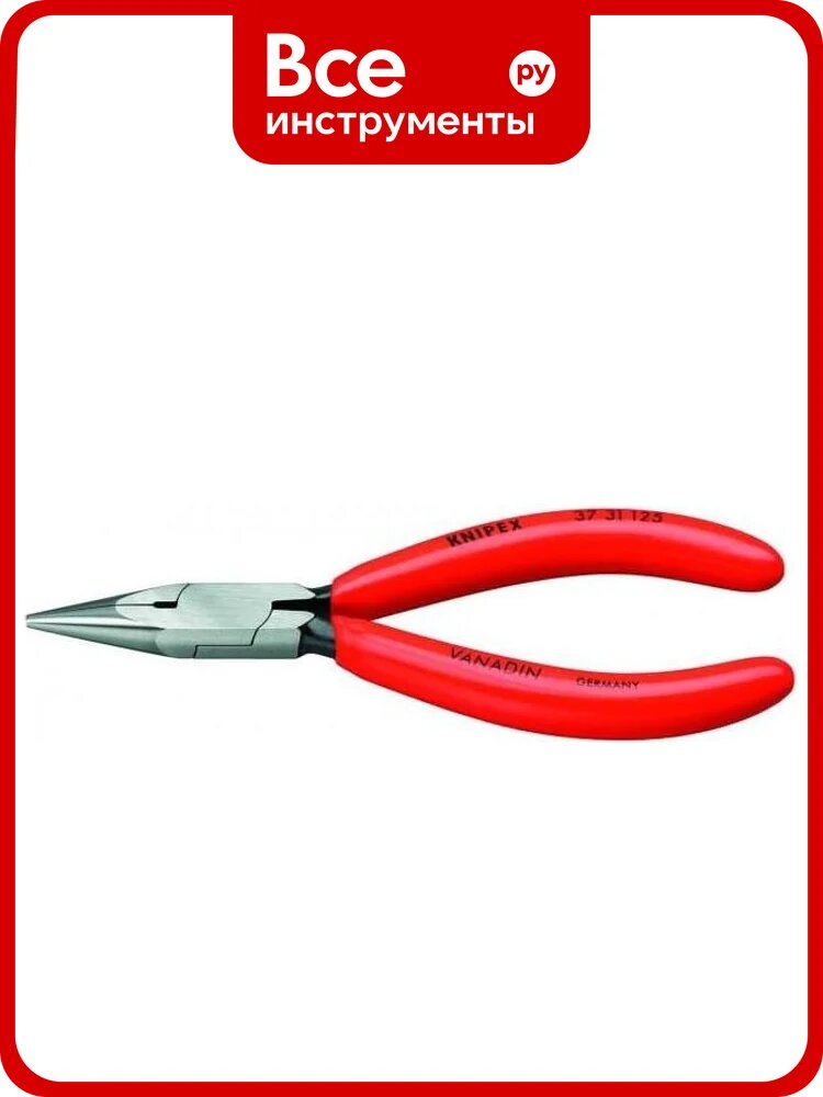 Плоскогубцы Knipex KN-3733125, хромированные, для точной механики, 125 мм