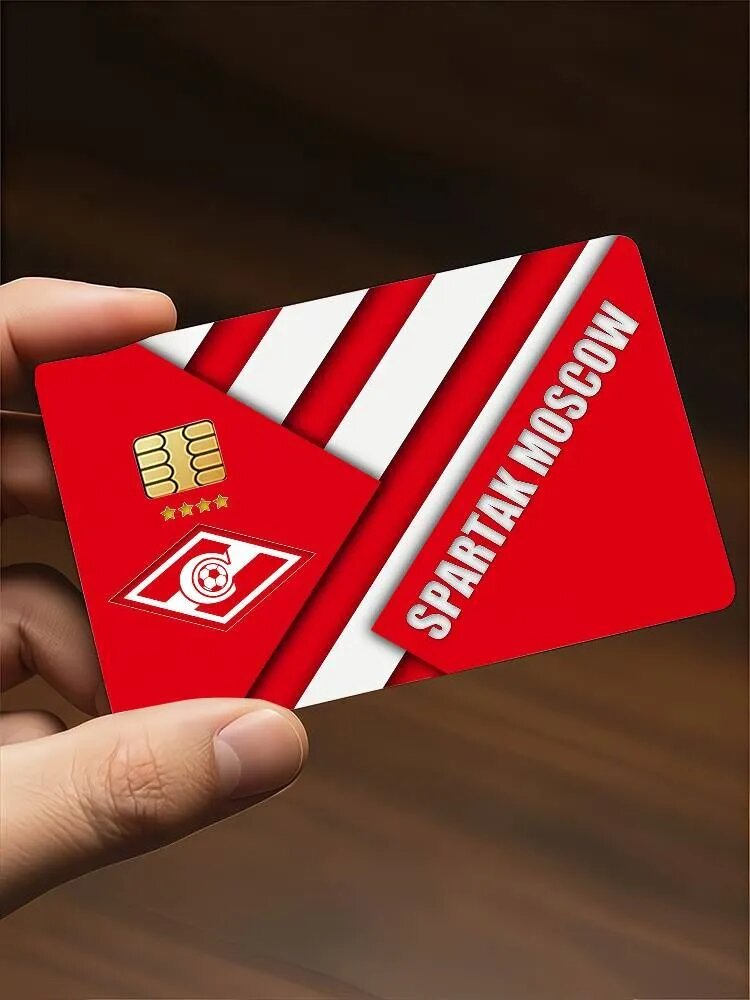 FC Spartak Moscow ФК Спартак Москва Наклейки на кредитные карты банковские и дебетовые декоративная защита устойчивые к царапинам подарок 4 шт