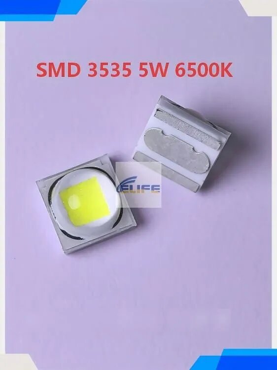 Светодиод SMD 3535 5W белый 6500K, линзованный LED чип
