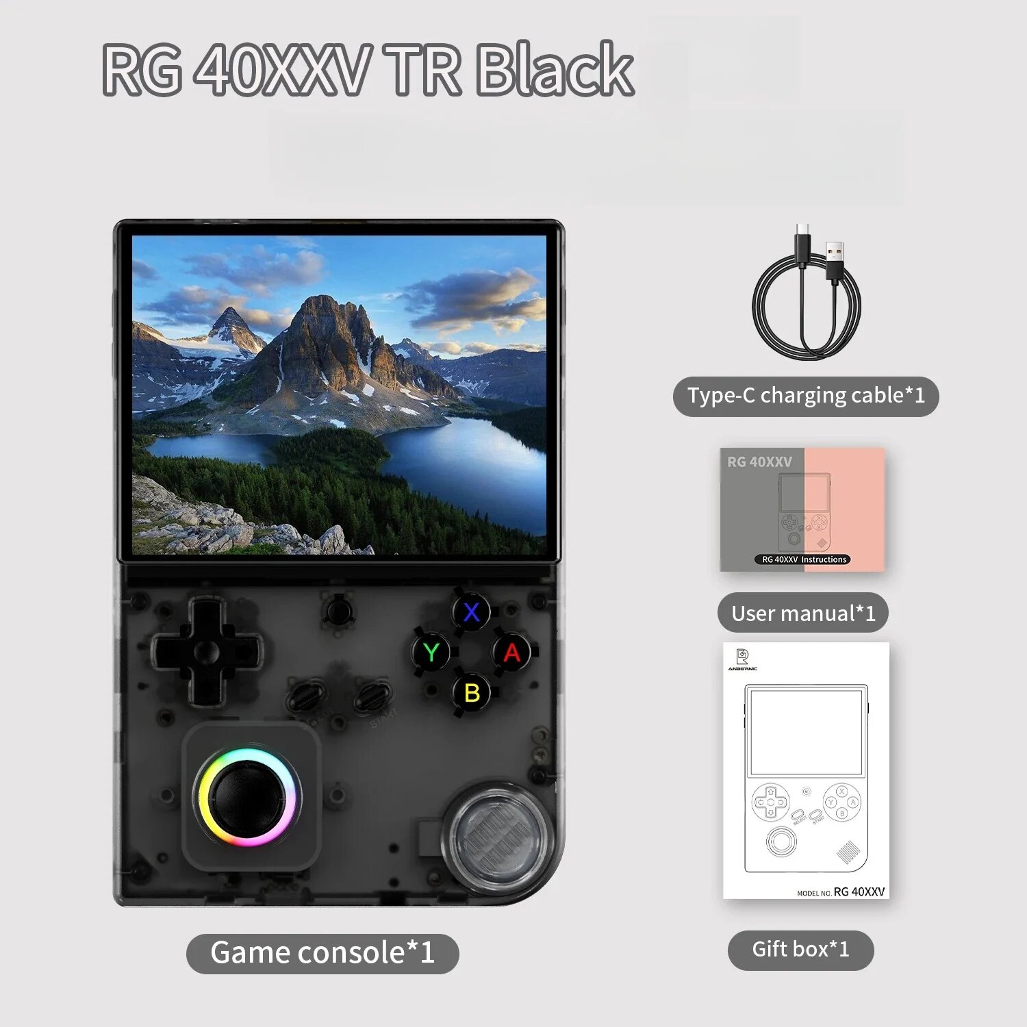 ANBERNIC RG40XX V портативная игровая консоль Черный, 64G(5K Games), Black