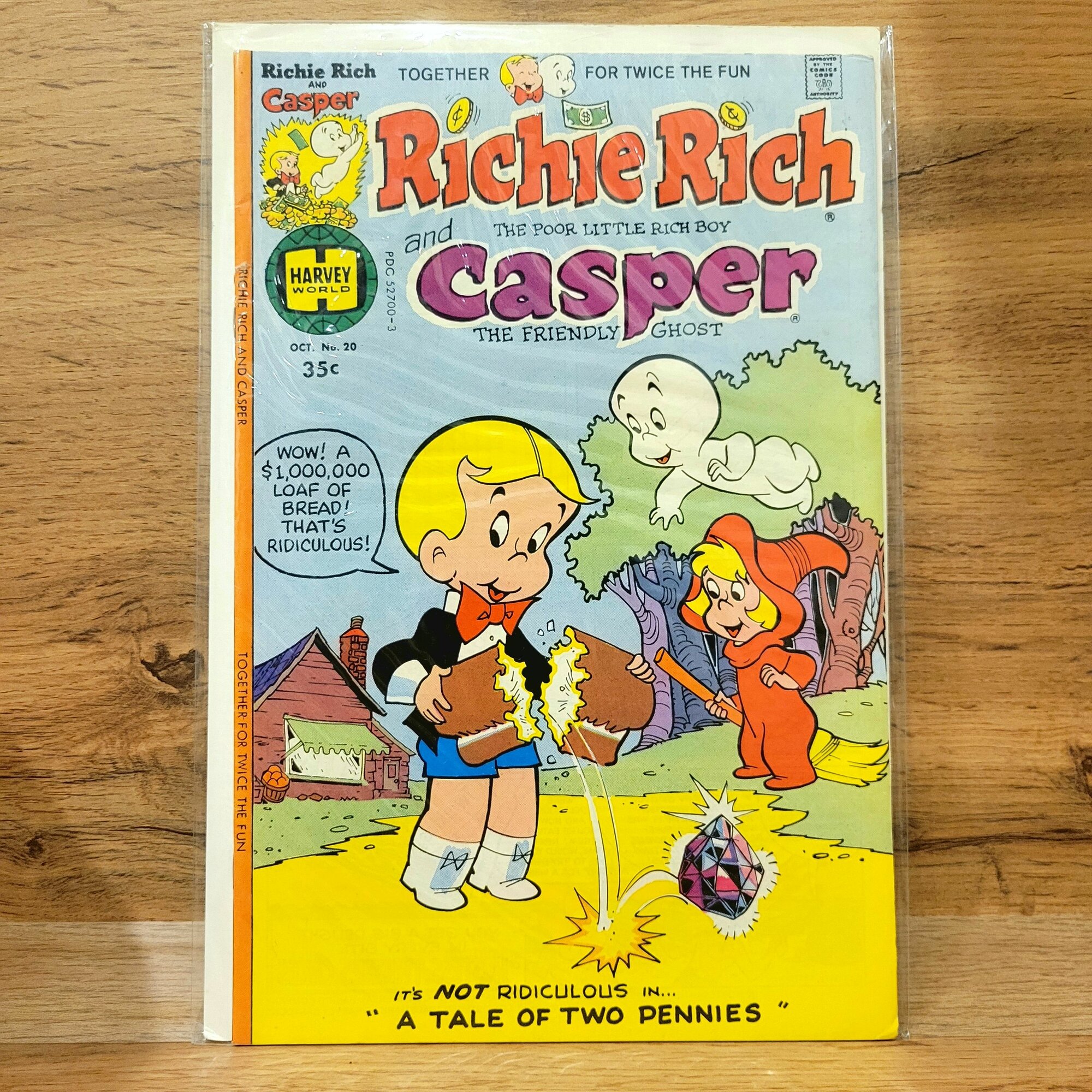 Раритетный Комикс Richie Rich Casper #20. 1975 Год. Комикс (сингл) на английском языке