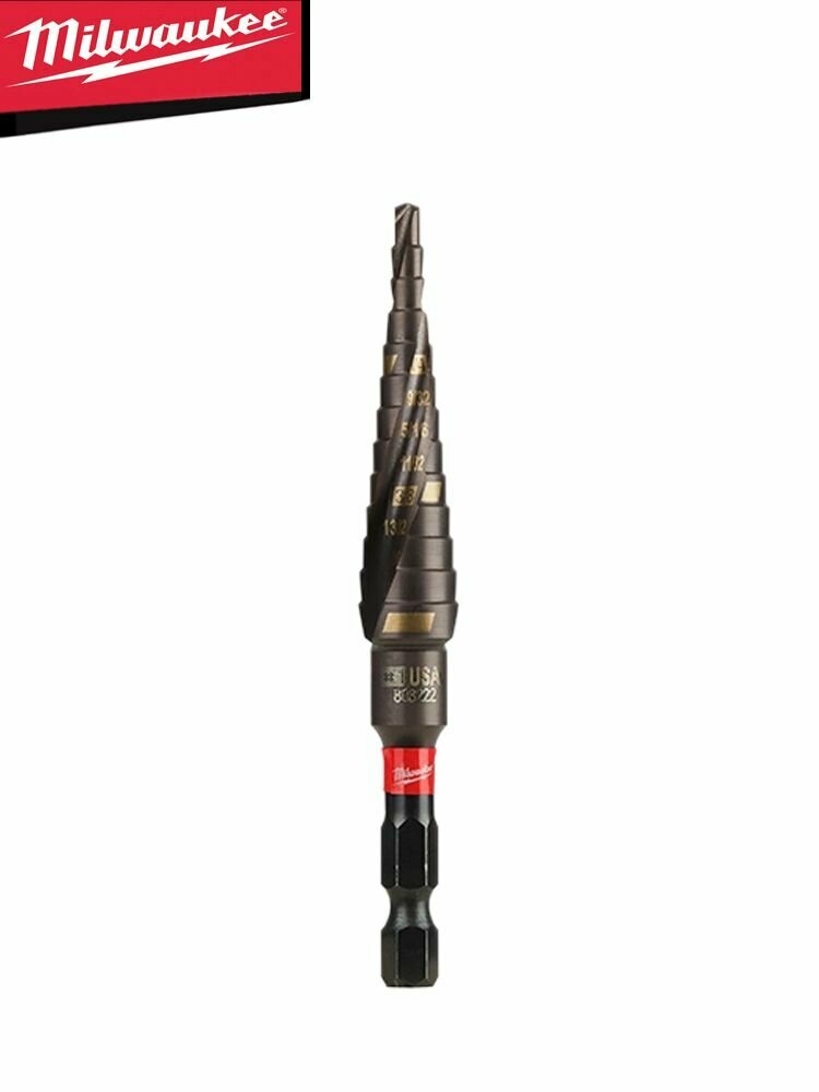 Milwaukee 48-89-9261 SHOCKWAVE Ступенчатые сверла метрической формы для ударного сверления, высокая скорость удара, совместимы с дрелями и отвертками