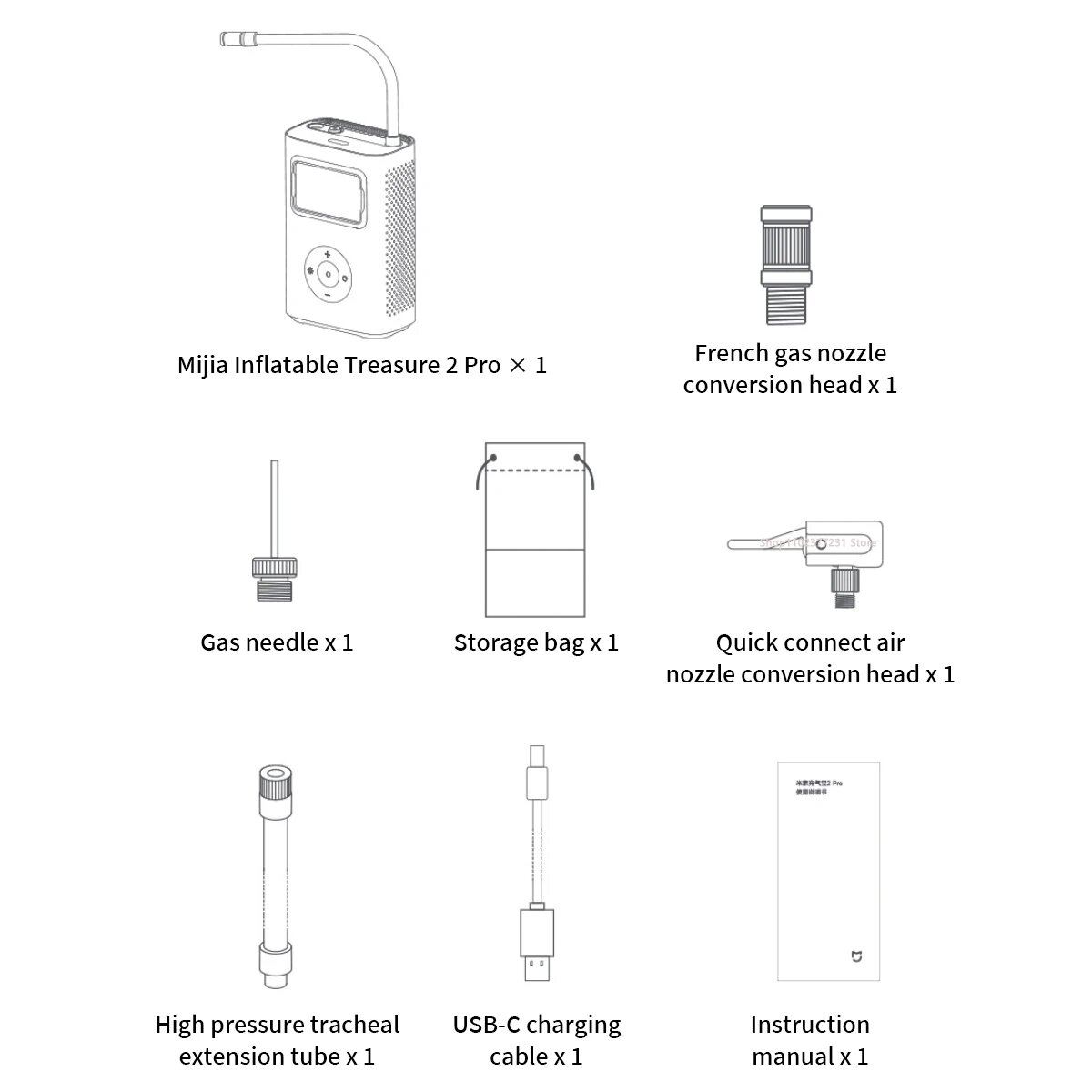 Портативный Электрический Компрессор Xiaomi Mijia Air Pump 2 Pro, 150 Фунтов На Кв. Дюйм, Высокое Давление, Для Мотоциклов