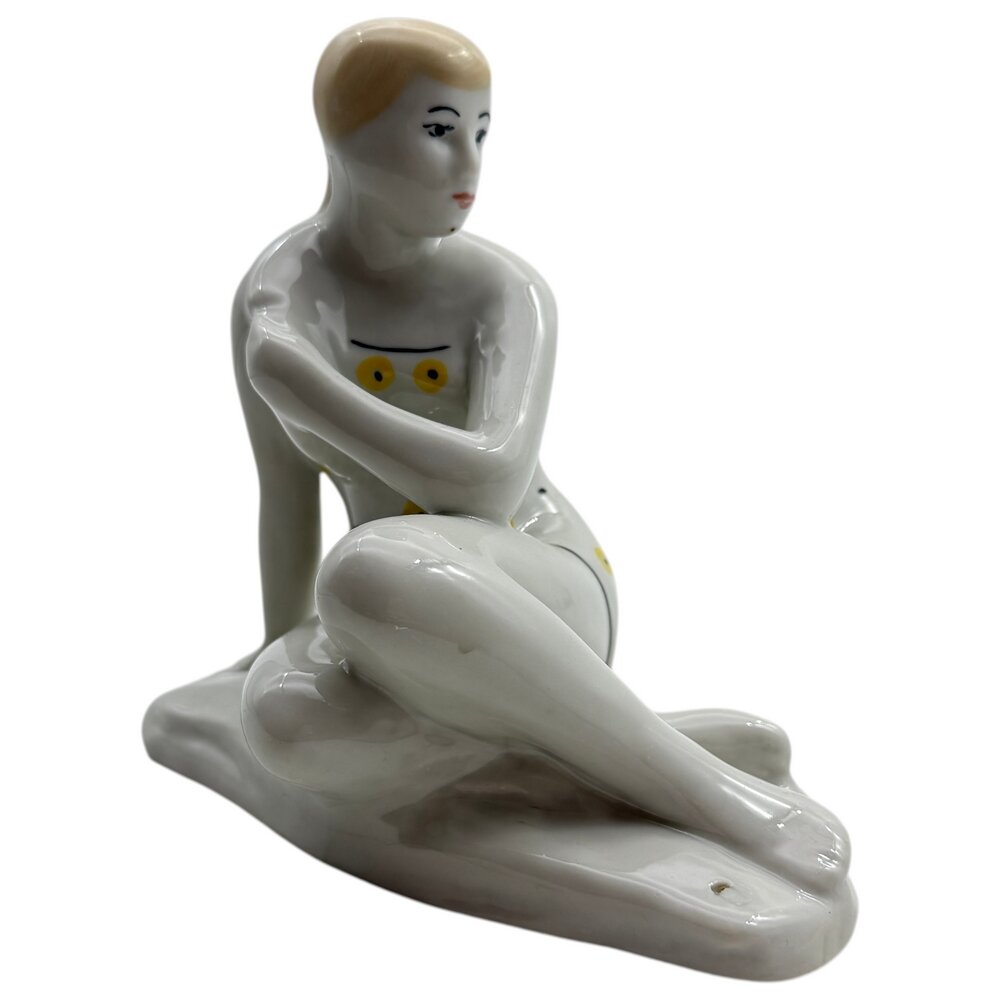 Фарфоровая статуэтка "Купальщица", 1950-1960 гг, Сысерть, СССР (4)
