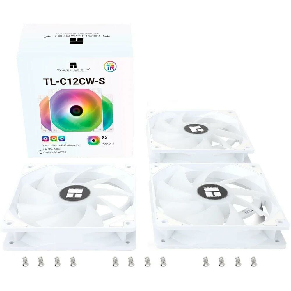 Корпусный вентилятор Thermalright TRTLC12CWS.3P 1550RPM 120х120х25 мм, 3 шт