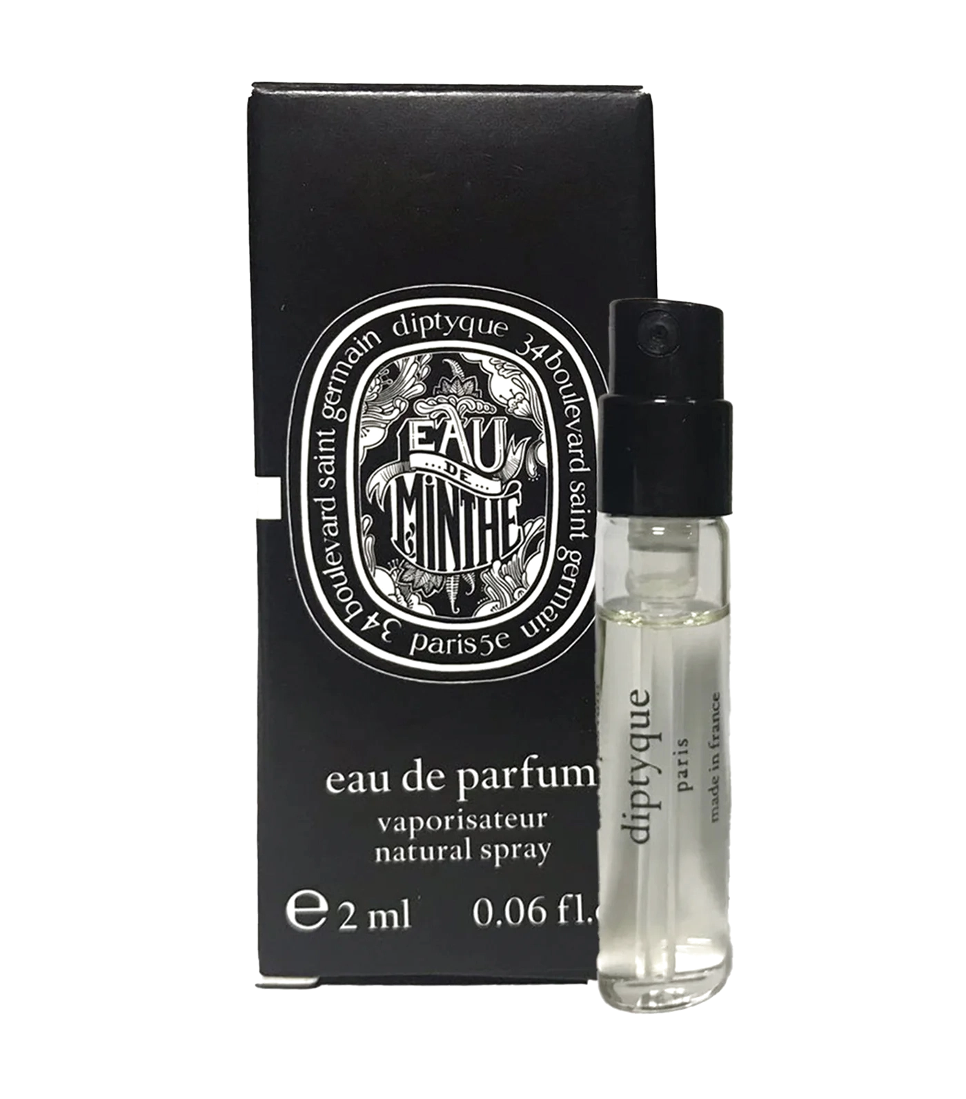 Мятная парфюмерная вода Diptyque Eau De Minthe 2 мл сэмпл унисекс - Диптих Минте
