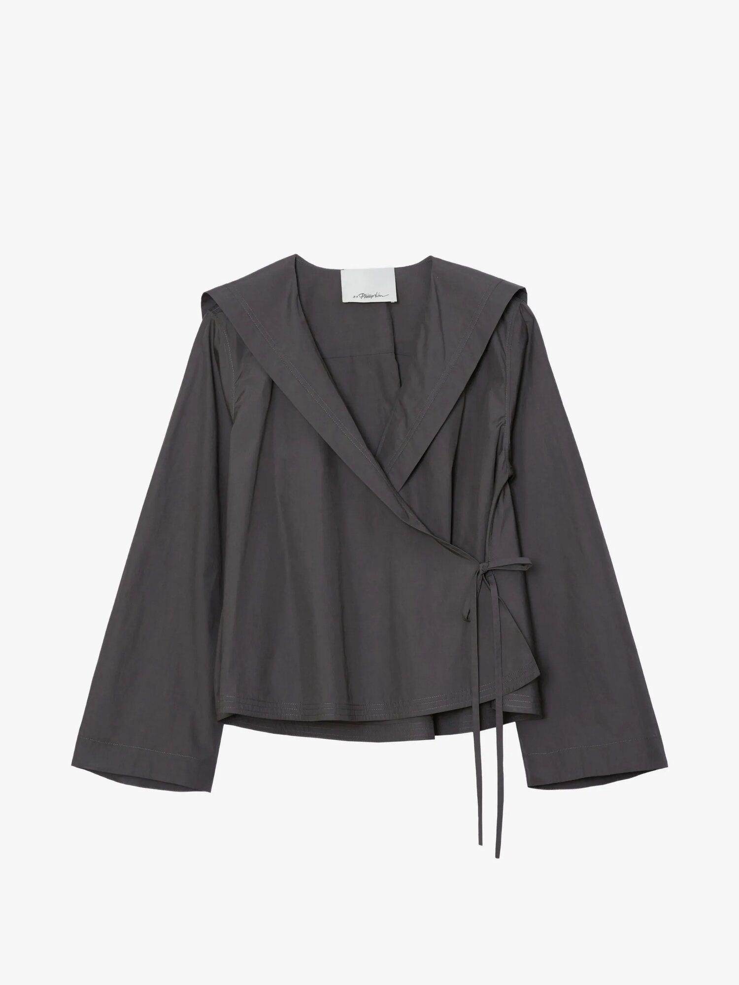 Блуза Wide collar tie blouse