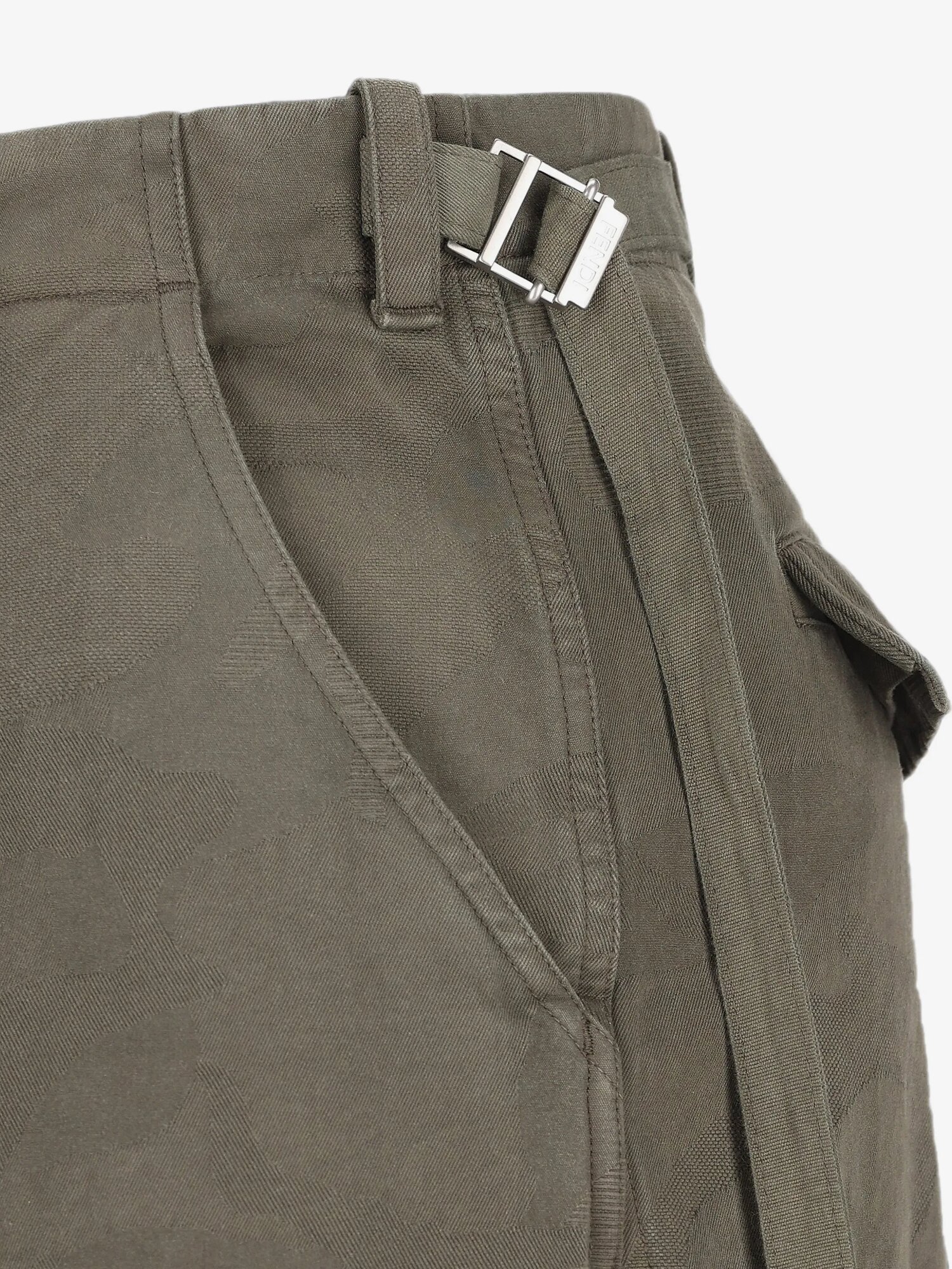Шорты FENDI Green cotton shorts, размер 42, green — фото 1