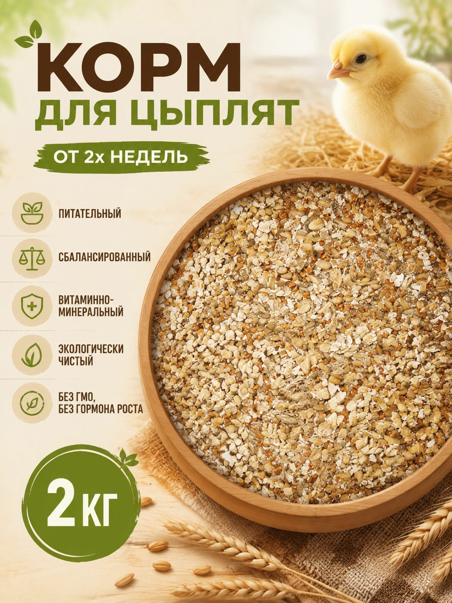 Зерно-смесь для цыплят 2кг