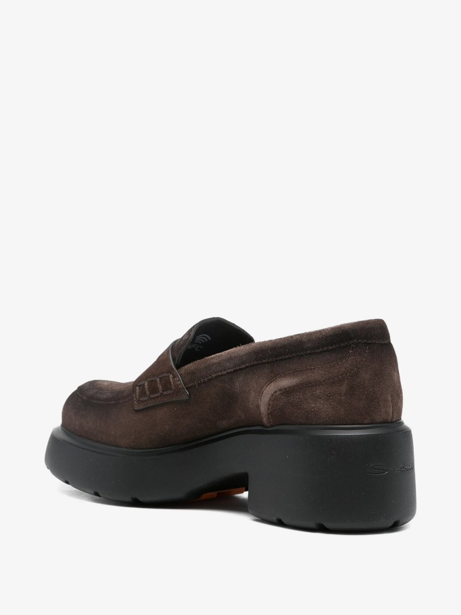 Лоферы Santoni Suede platform loafers, размер 38, коричневый — фото 1