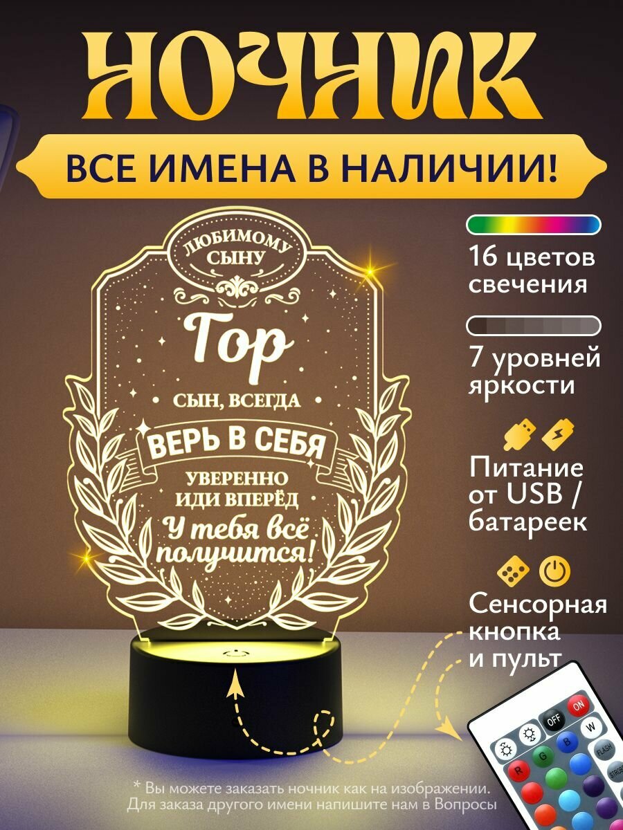 Ночник Гор - сын, верь в себя
