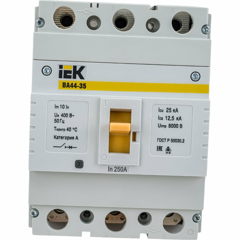 Автоматический выключатель IEK ВА44 35 3Р 250А 25кА SVA4410-3-0250