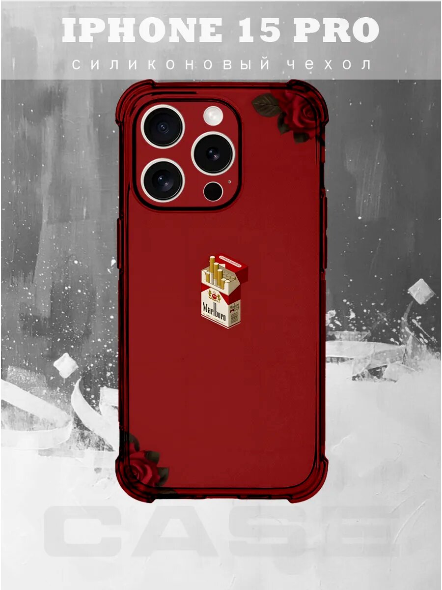 Чехол на IPHONE 15 PRO с принтом мальборо