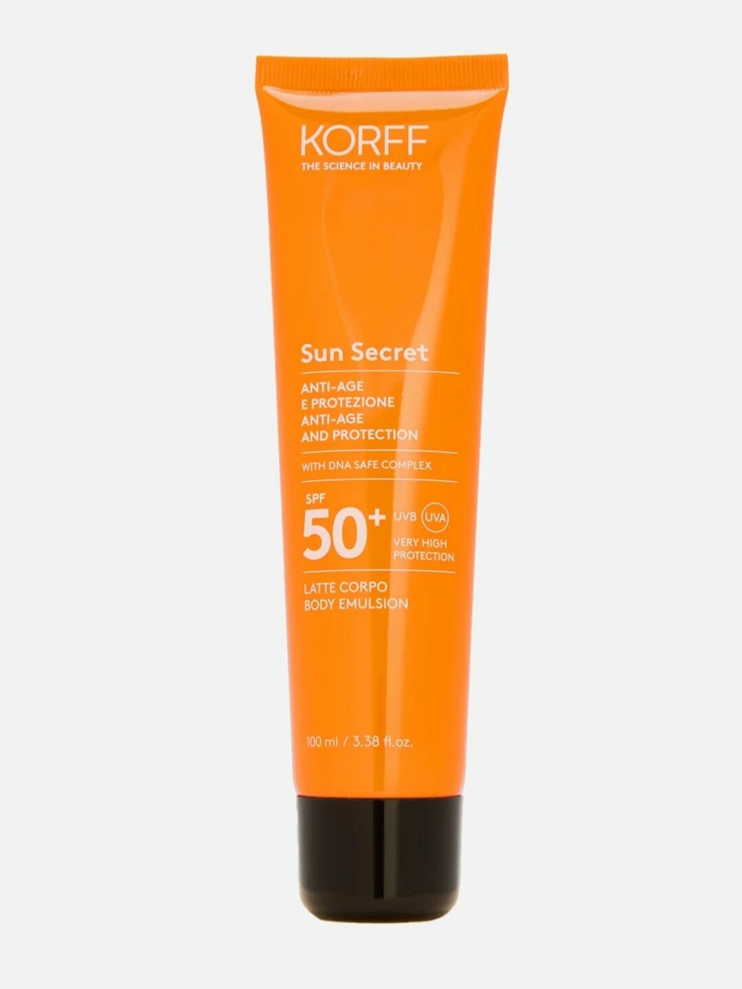 Солнцезащитная эмульсия для тела spf50+ KORFF sun secret anti-age and protection