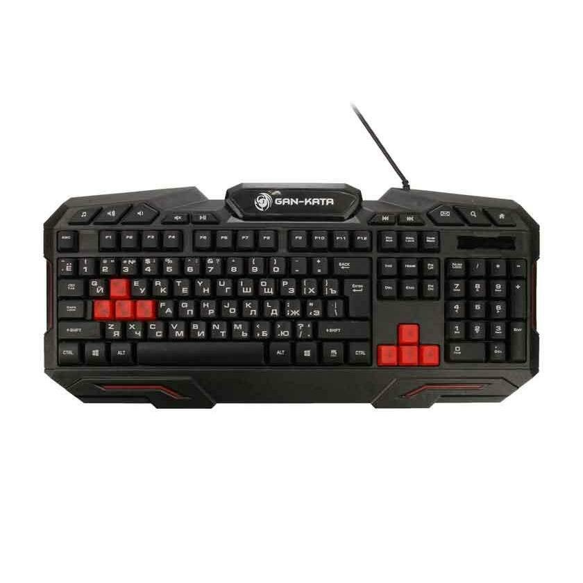 Клавиатура проводная Dialog Gan-Kata KGK-11U USB черно-красная