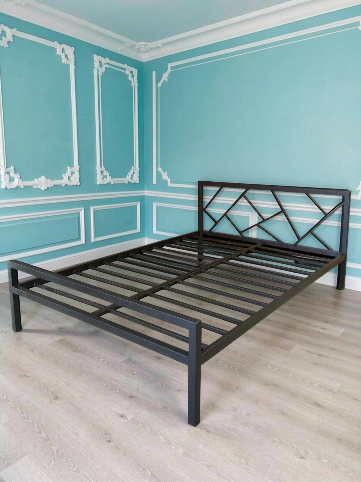 Кровать Loft Mebel "Цезарион" 180, кованая, металлическая, на ножках