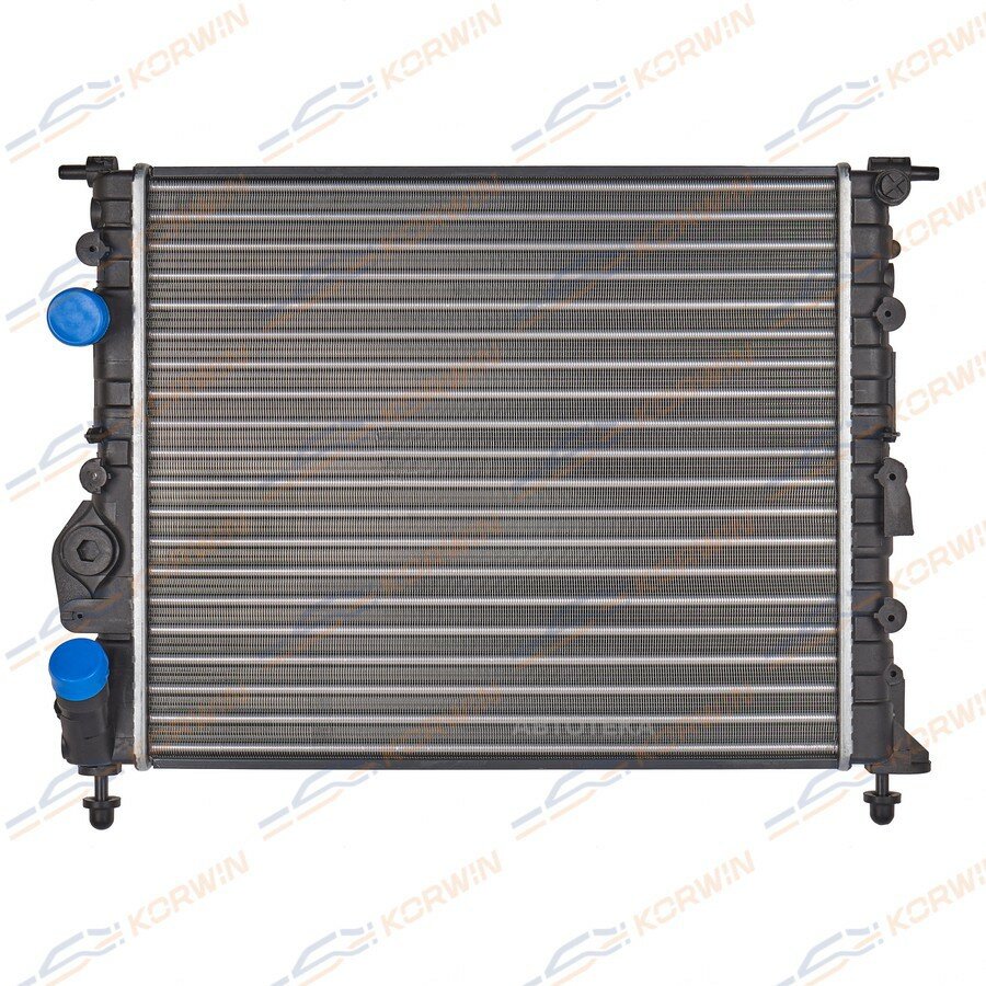 Радиатор охлаждения Renault Logan (04-) MT сборный KORWIN KWKB2045
