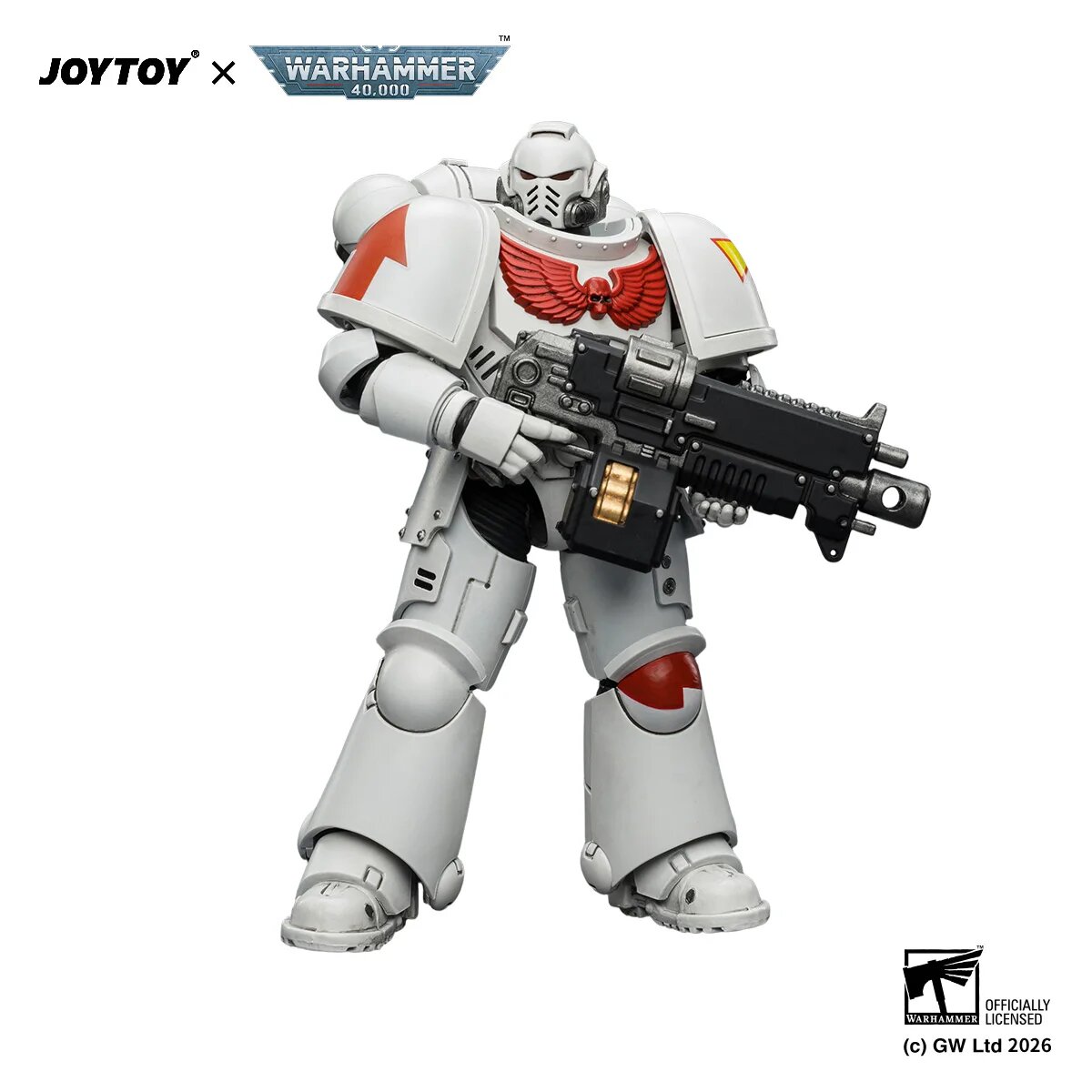 JOYTOY Warhammer 40,000 1/18 Фигурка Ультрамарин Интерцептор Белый, White Scars